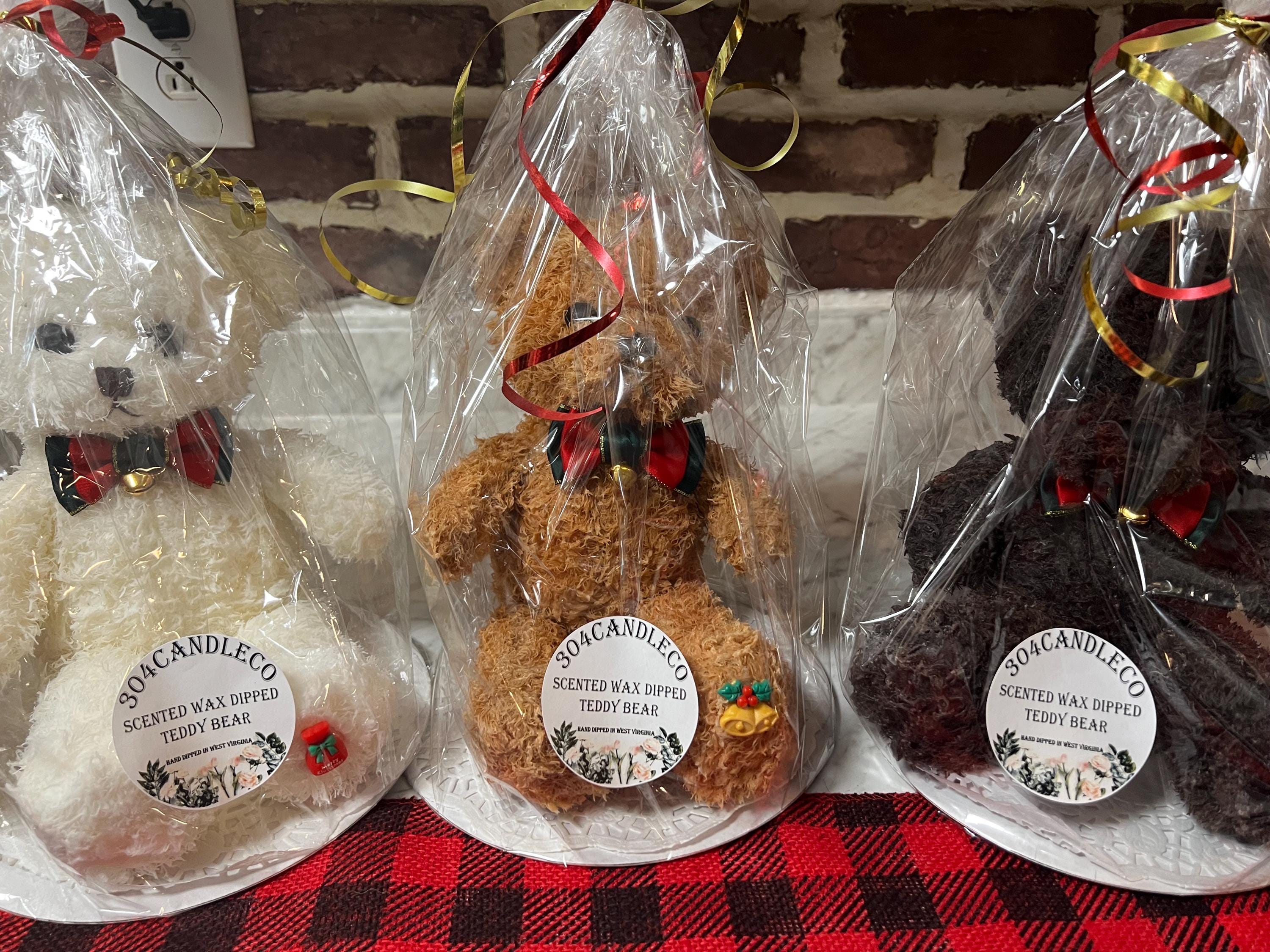 Scented Wax Dipped Teddy Bear *great Gift* New Scents Available Now - Etsy
