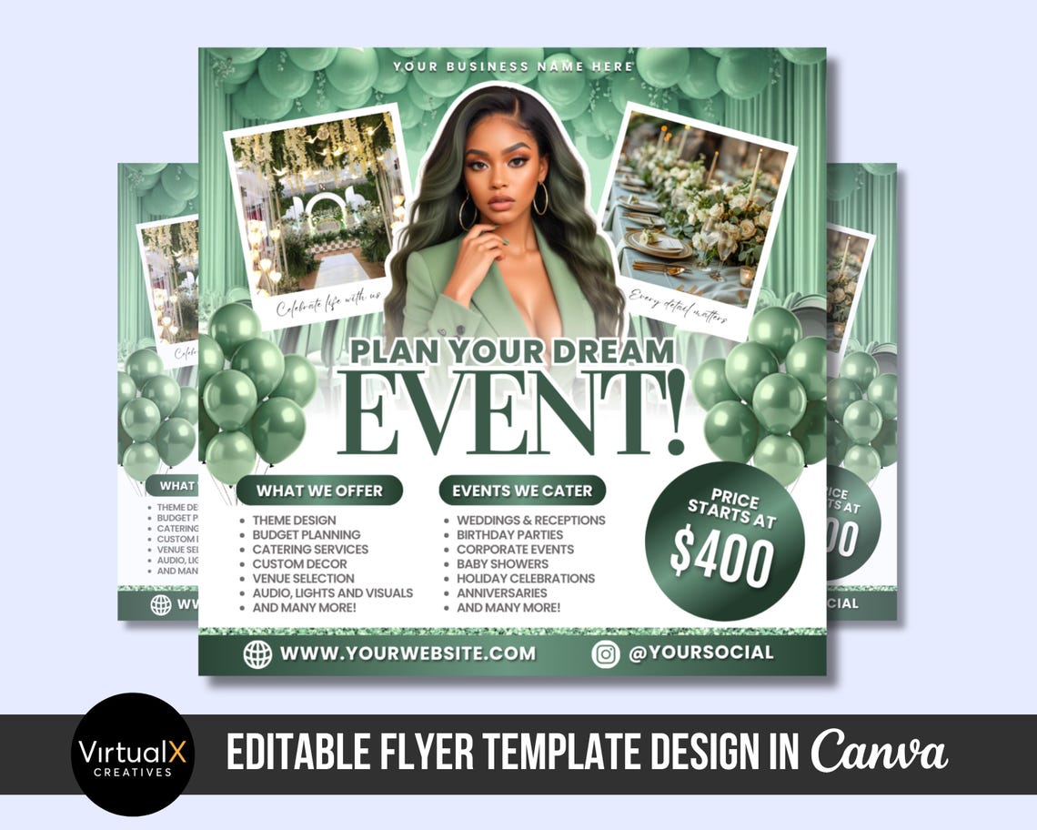 Event Planner Flyer, Wedding Planner Flyer, Event Planning Business ...