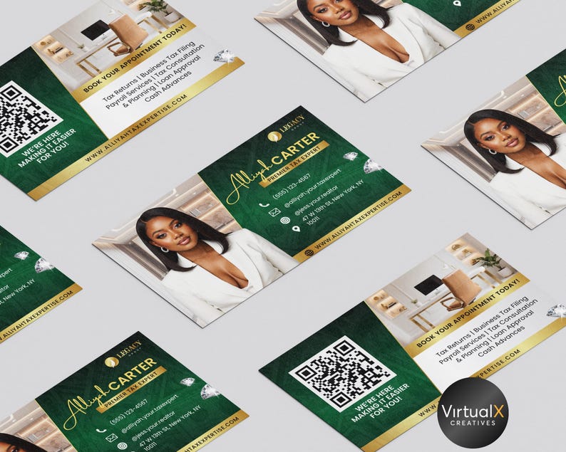 Tax Consultant Business Card, Accountant Calling Card, Textable Tax ...