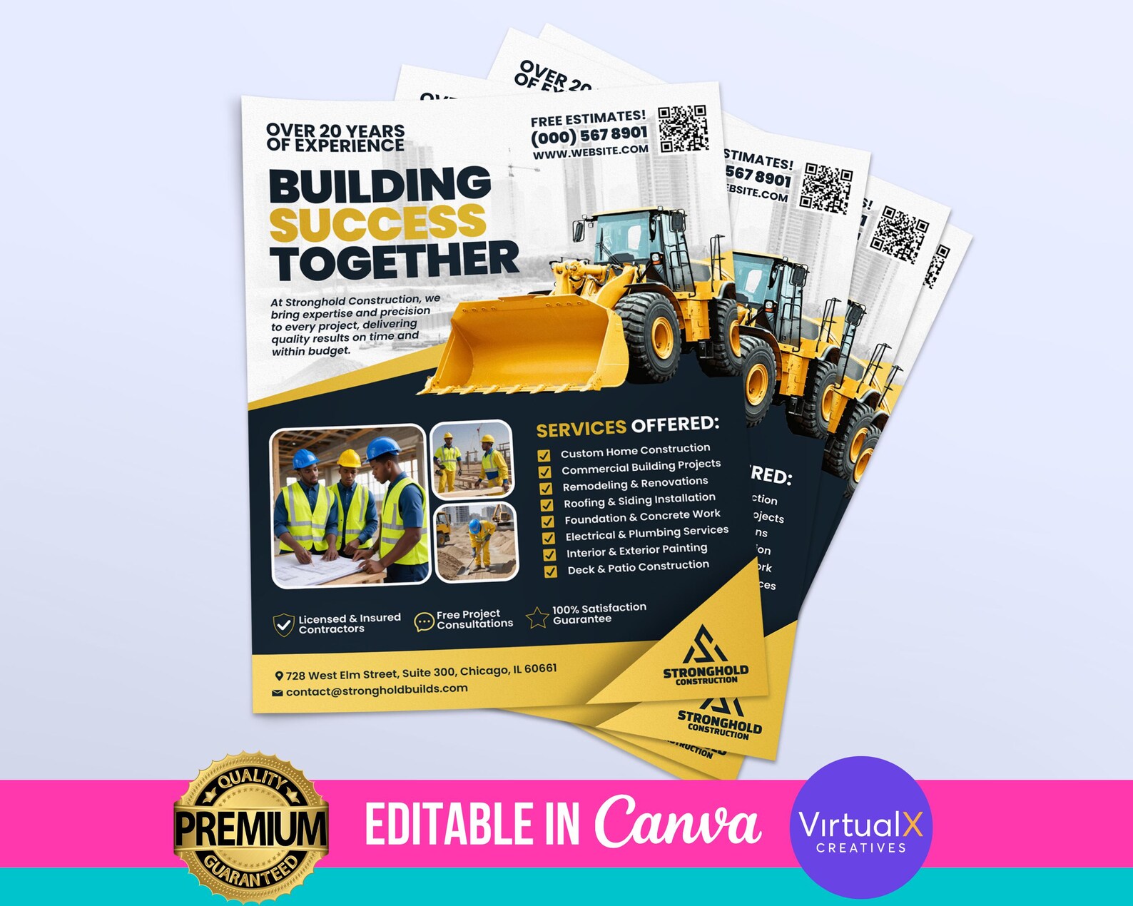 Construction Company Flyer, Building Services Flyer, Premade Home ...