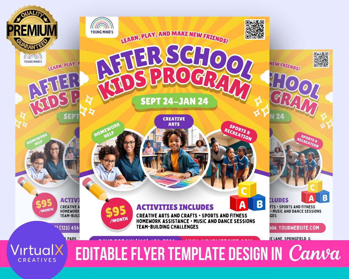 After School Program Flyer, After School Program Registration, Kids ...