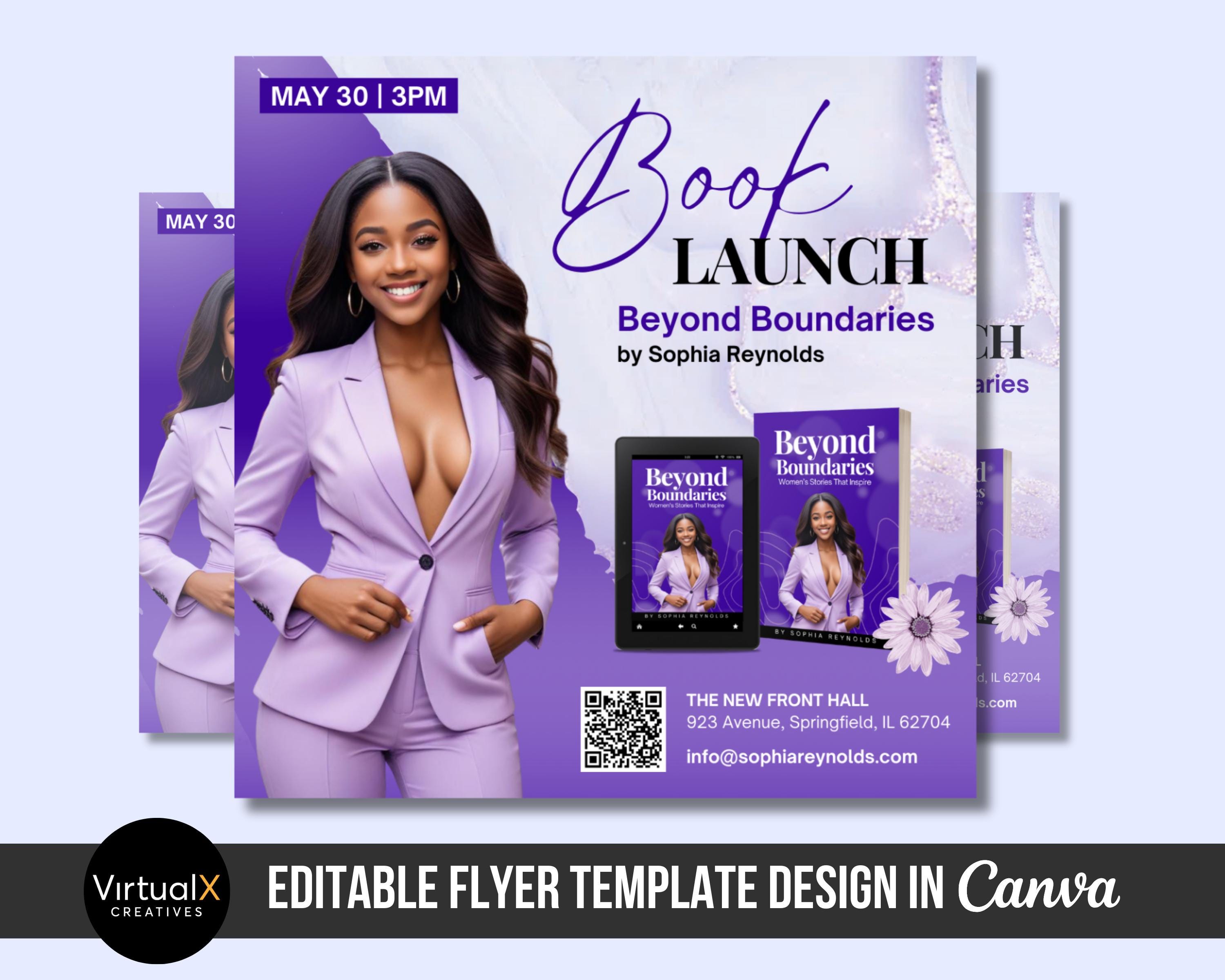Book Launch Event, Author Book Launch Party, Business Event Flyer ...
