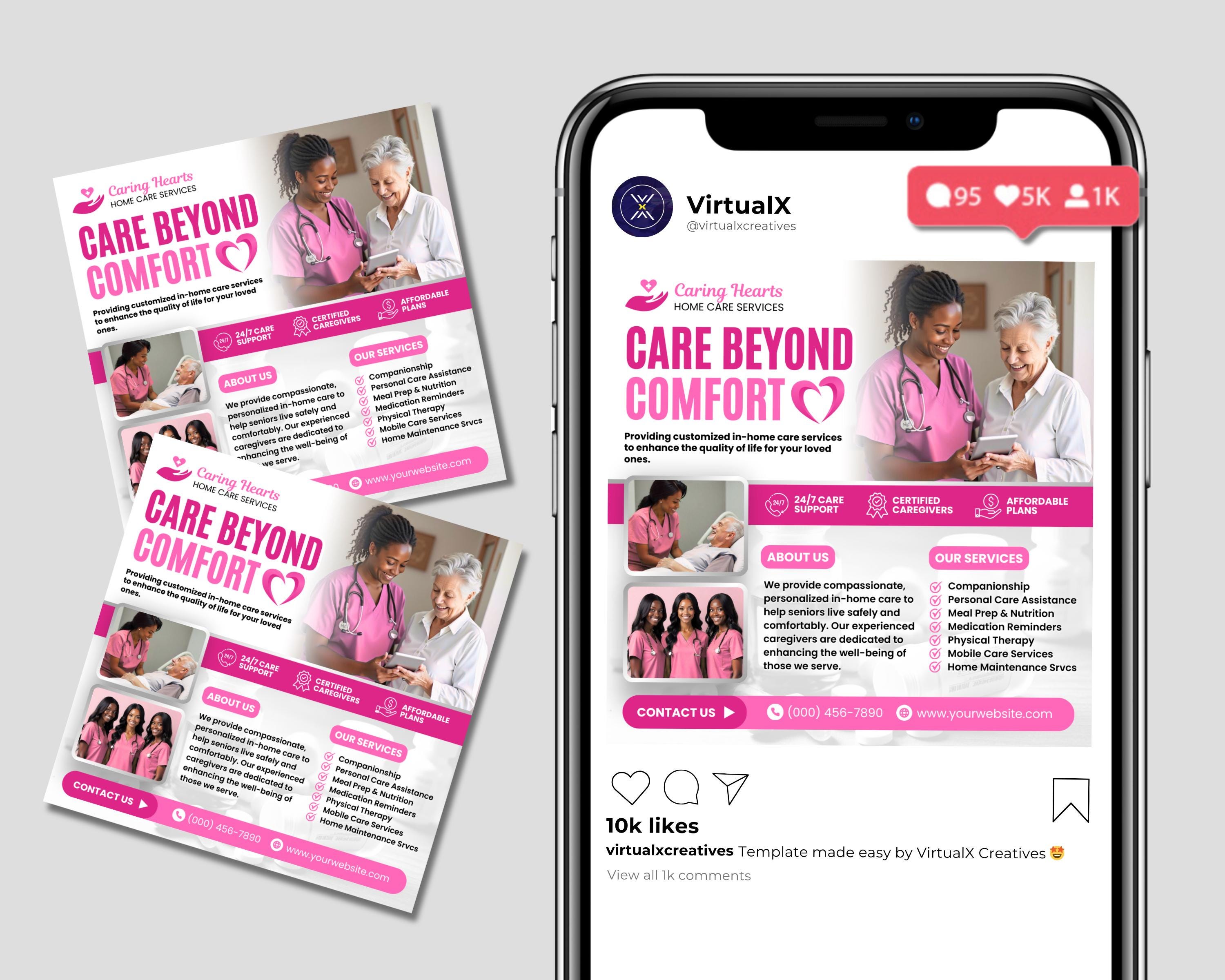 Home Care Service Flyer, Home Care Assistance Flyer, Business Flyer ...