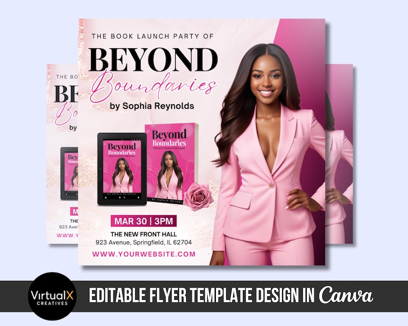 Book Launch Event Flyer | Author Book Launch Party Invitation ...