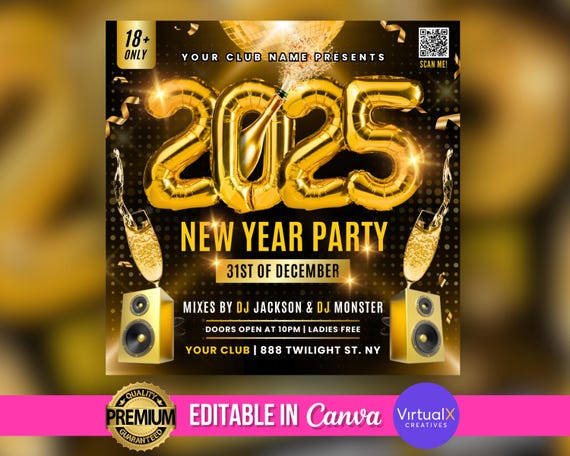 New Years Party Flyer Template