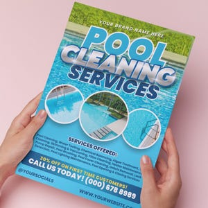 Pool Cleaning Service Flyer, Pool Care Business Flyer, Pool Expert ...