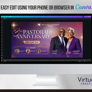 Pastoral Anniversary Banner, Church Event Banner, Pastor Appreciation ...
