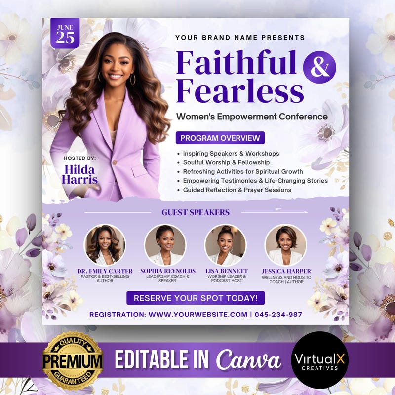 Purple Ministry Flyer - Etsy UK