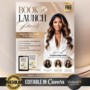 Book Launch Event, Author Book Launch Party, Business Event Flyer ...