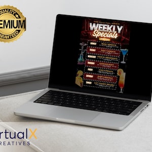 Weekly Specials Flyer, Restaurant Marketing Template, Bar Grill ...