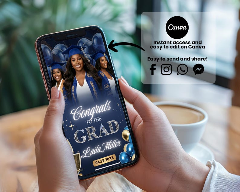 Graduation Party Invitation, Congrats to the Grad Evite, Editable Grad ...