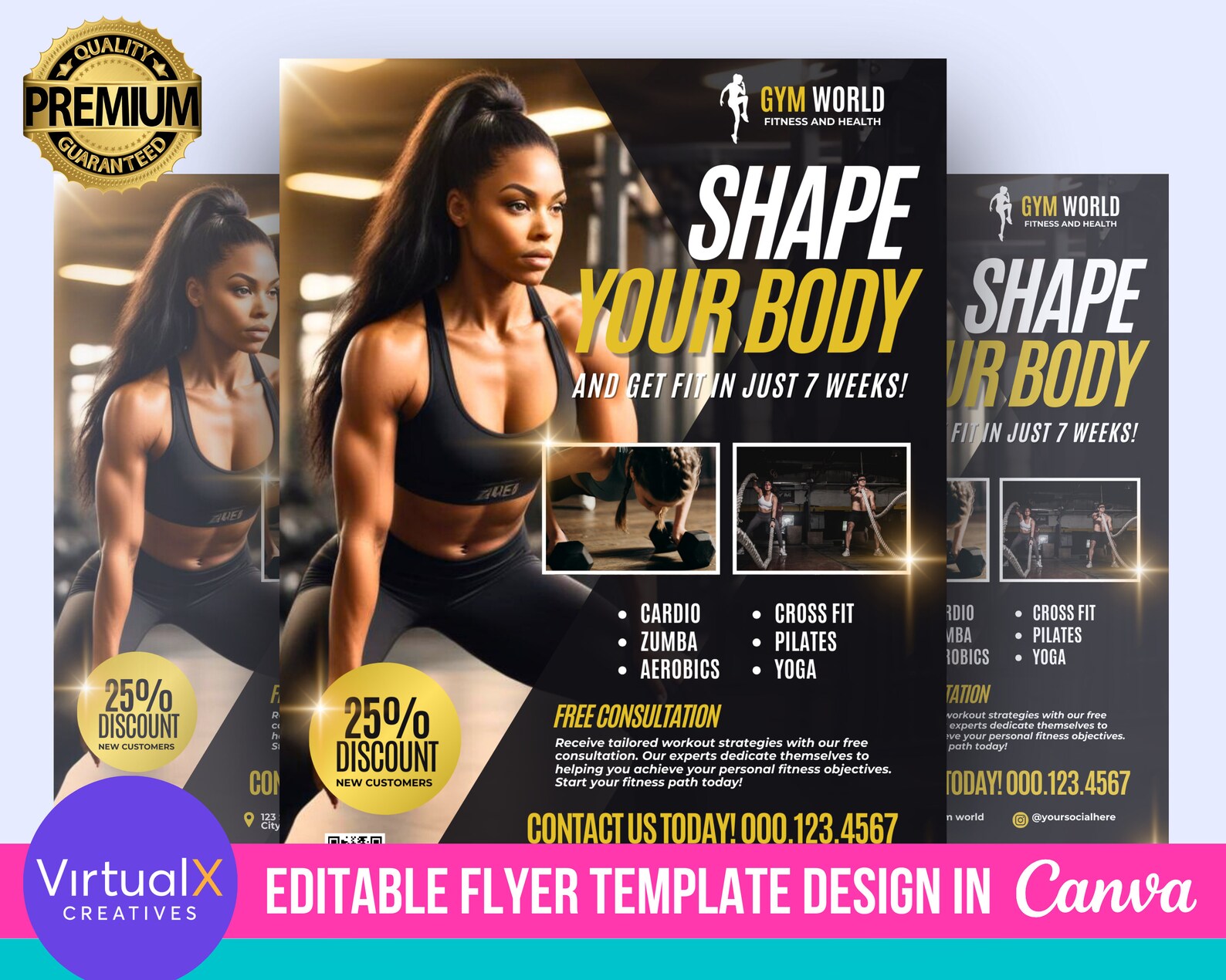 Personal Trainer Flyer, Gym Fitness Instructor, Sports Trainer Flyer ...