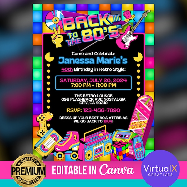 80s Birthday Party - Etsy