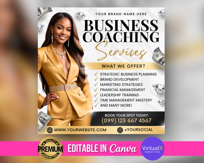 Business Coach Flyer, Consultation Flyer, Entrepreneur Flyer, Workshop ...