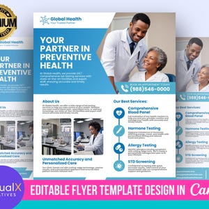 Lab Testing Flyer, Medical Laboratory Flyer, Diagnostics Clinic, Mobile ...