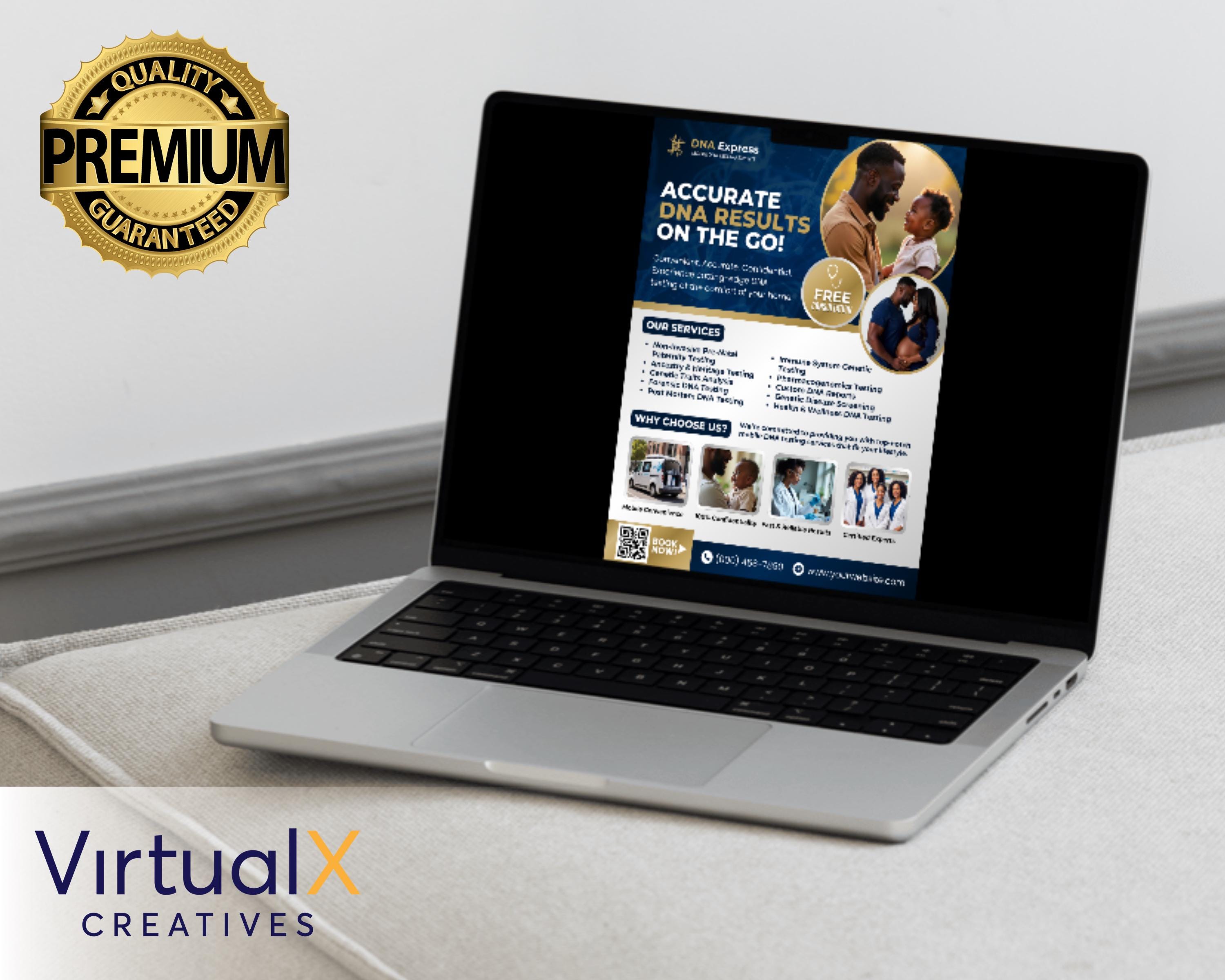 Mobile Lab Testing Flyer, Medical DNA Testing, DNA Lab Service ...