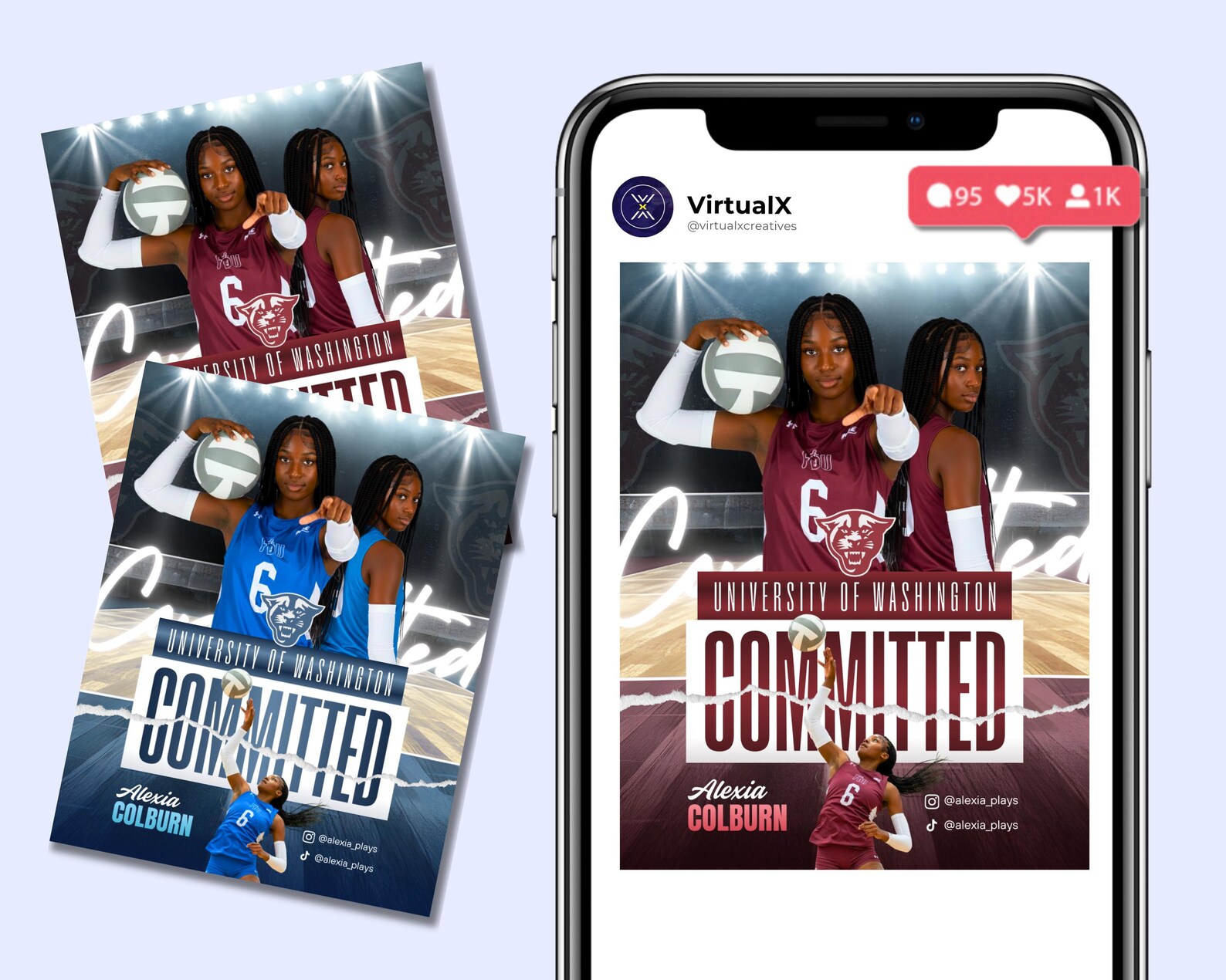 Sports Committed Poster, High School Commitment Social Media Flyer ...