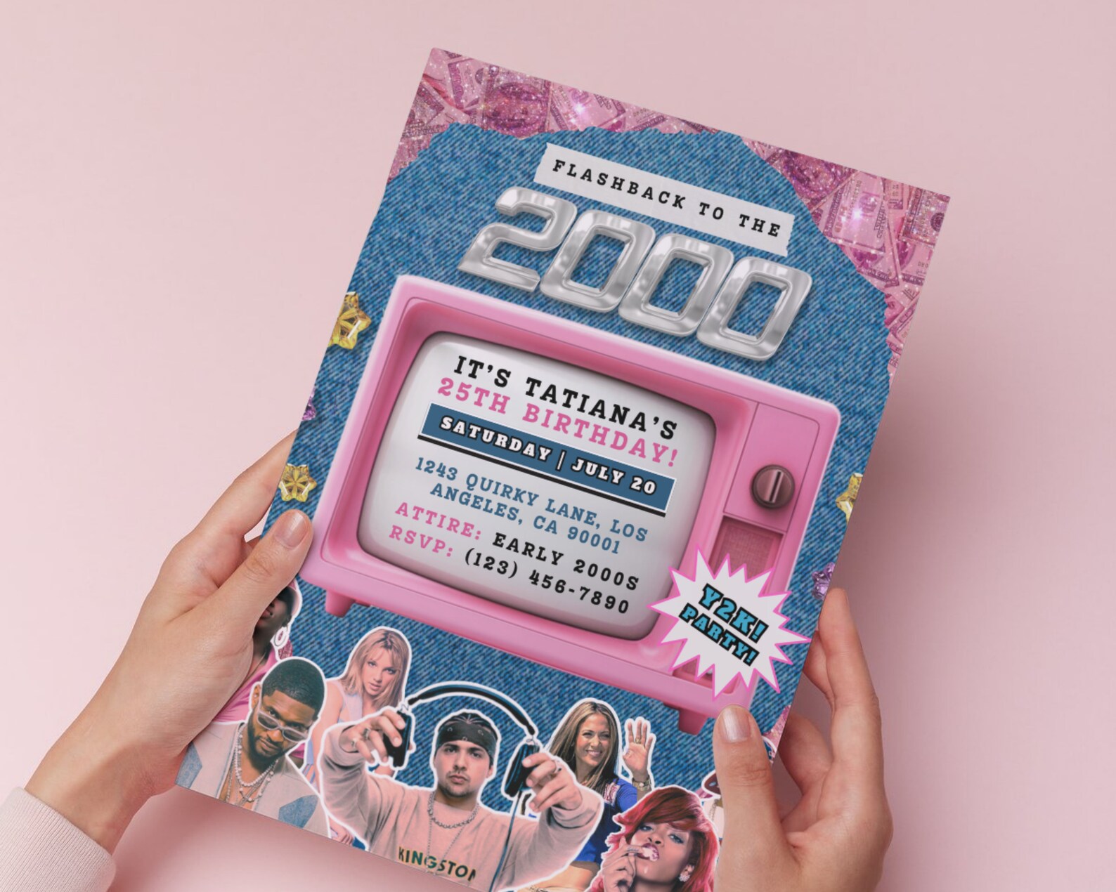 Early 2000s Themed Party Flyer, Retro Birthday Party, House Party ...