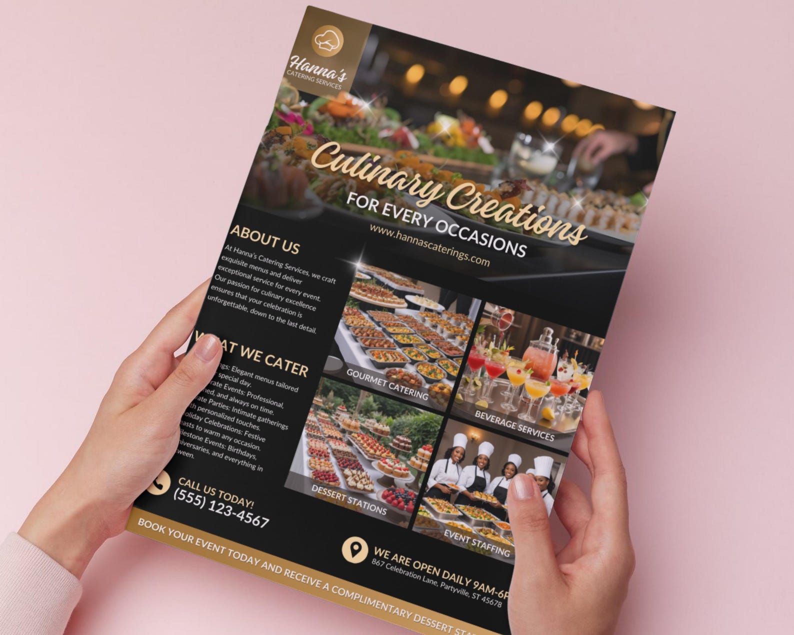 Catering Service Flyer, Catering Business Flyer Event, Editable Food ...