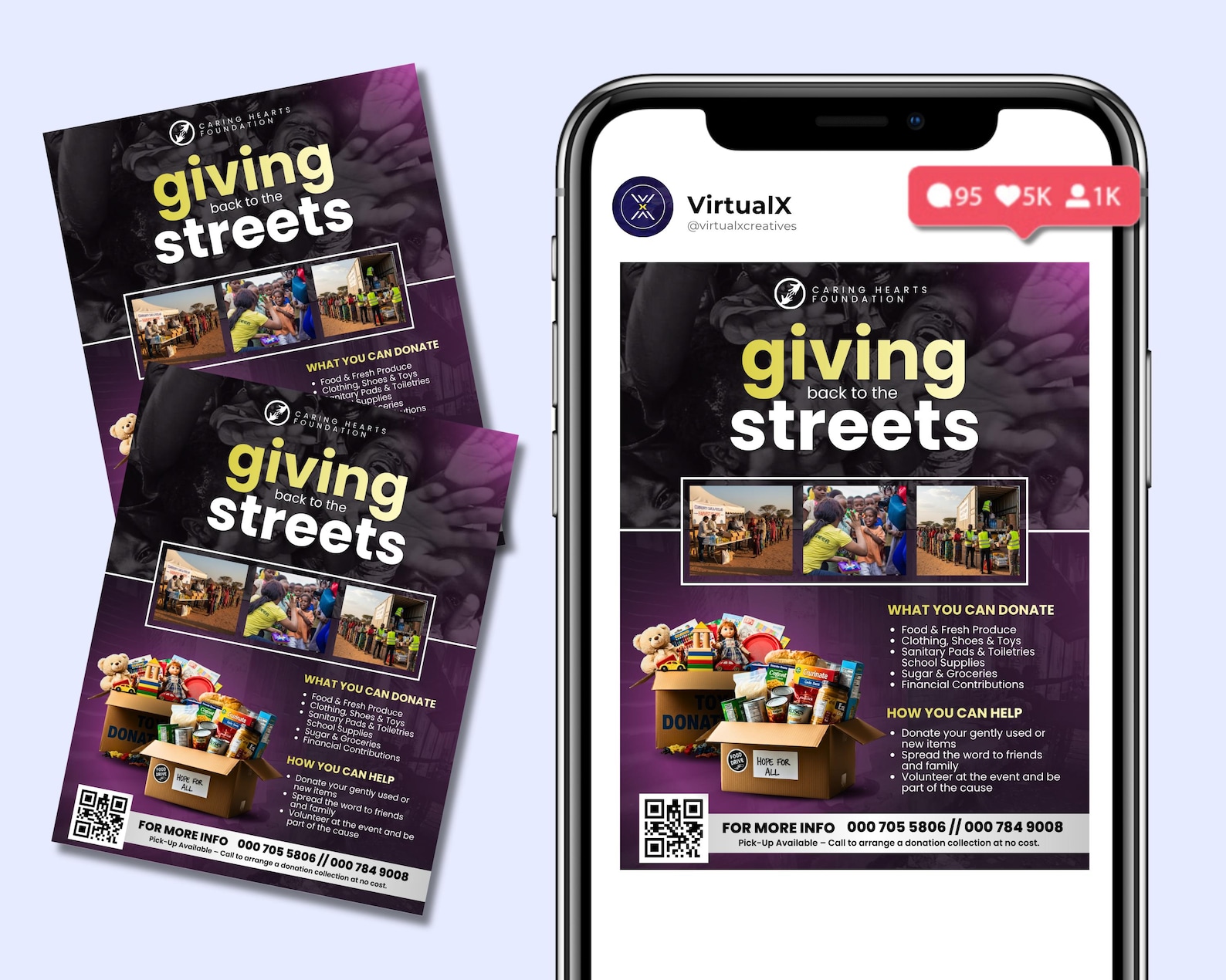 Giving Back Flyer Template | Editable Charity Donation Poster ...