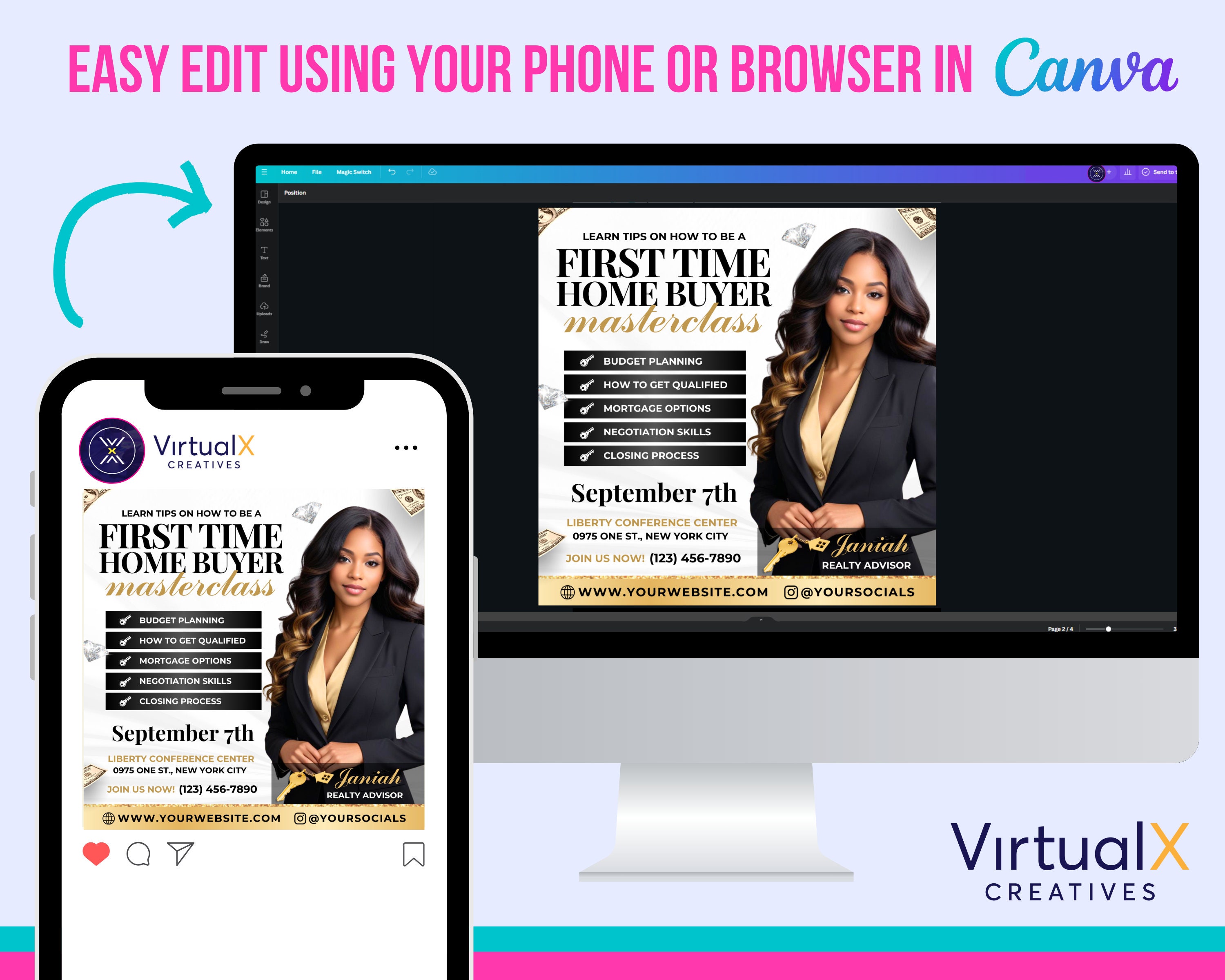 First Time Home Buyer Flyer | Home Buying Guide | Realtor Workshop ...