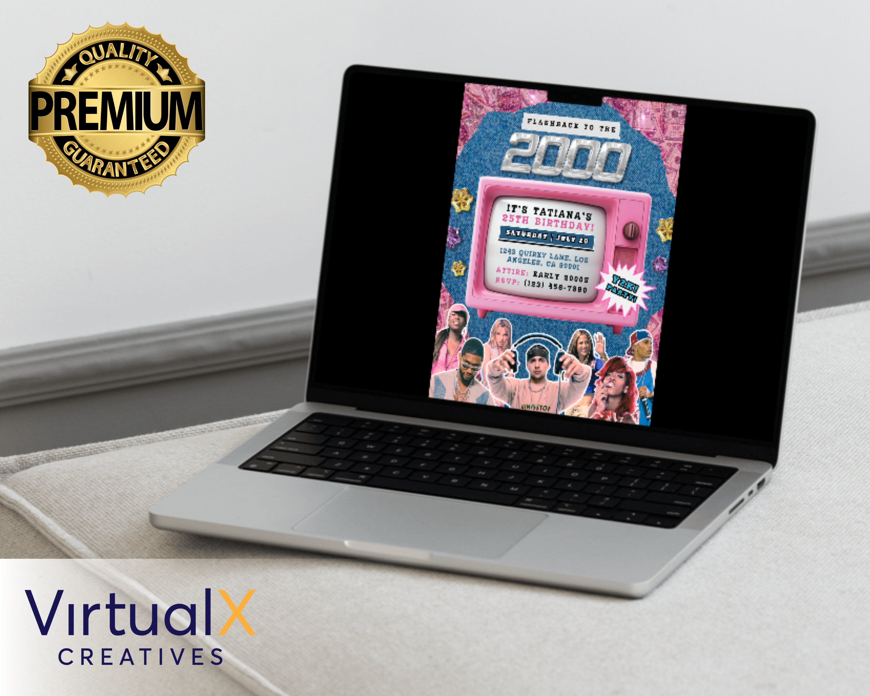 Early 2000s Themed Party Flyer, Retro Birthday Party, House Party ...