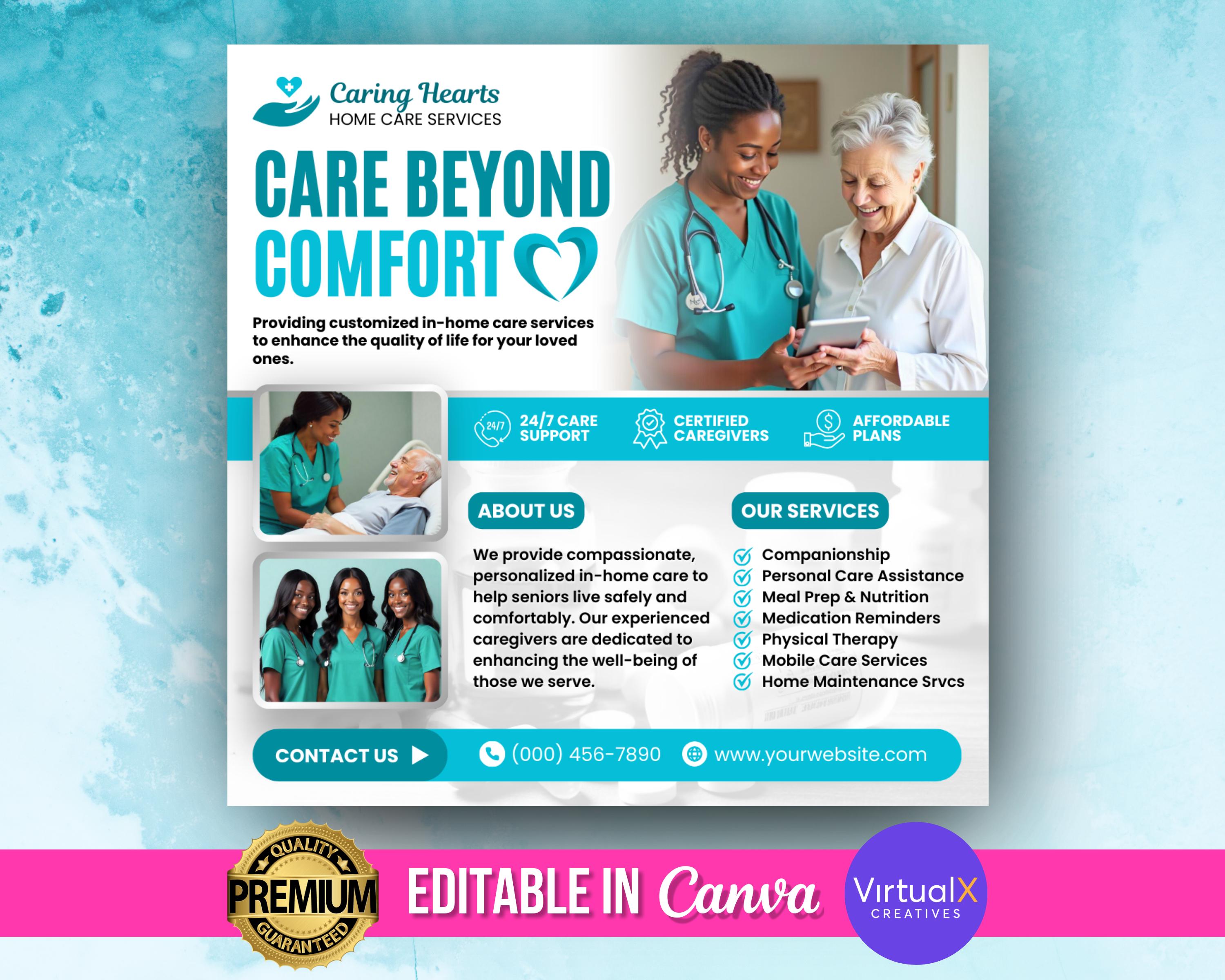 Home Care Service Flyer, Home Care Assistance Flyer, Business Flyer ...