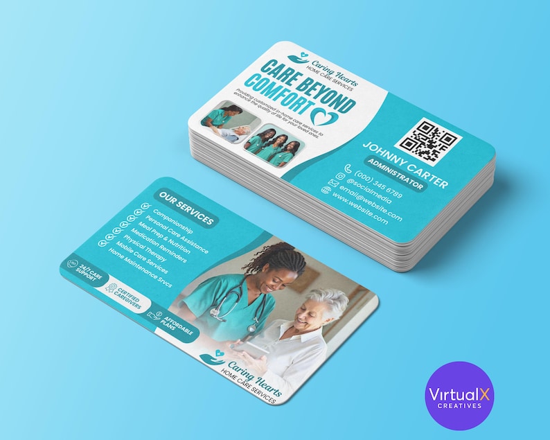 Home Care Service Business Cards, Homecare Assistance, Home Health Care ...