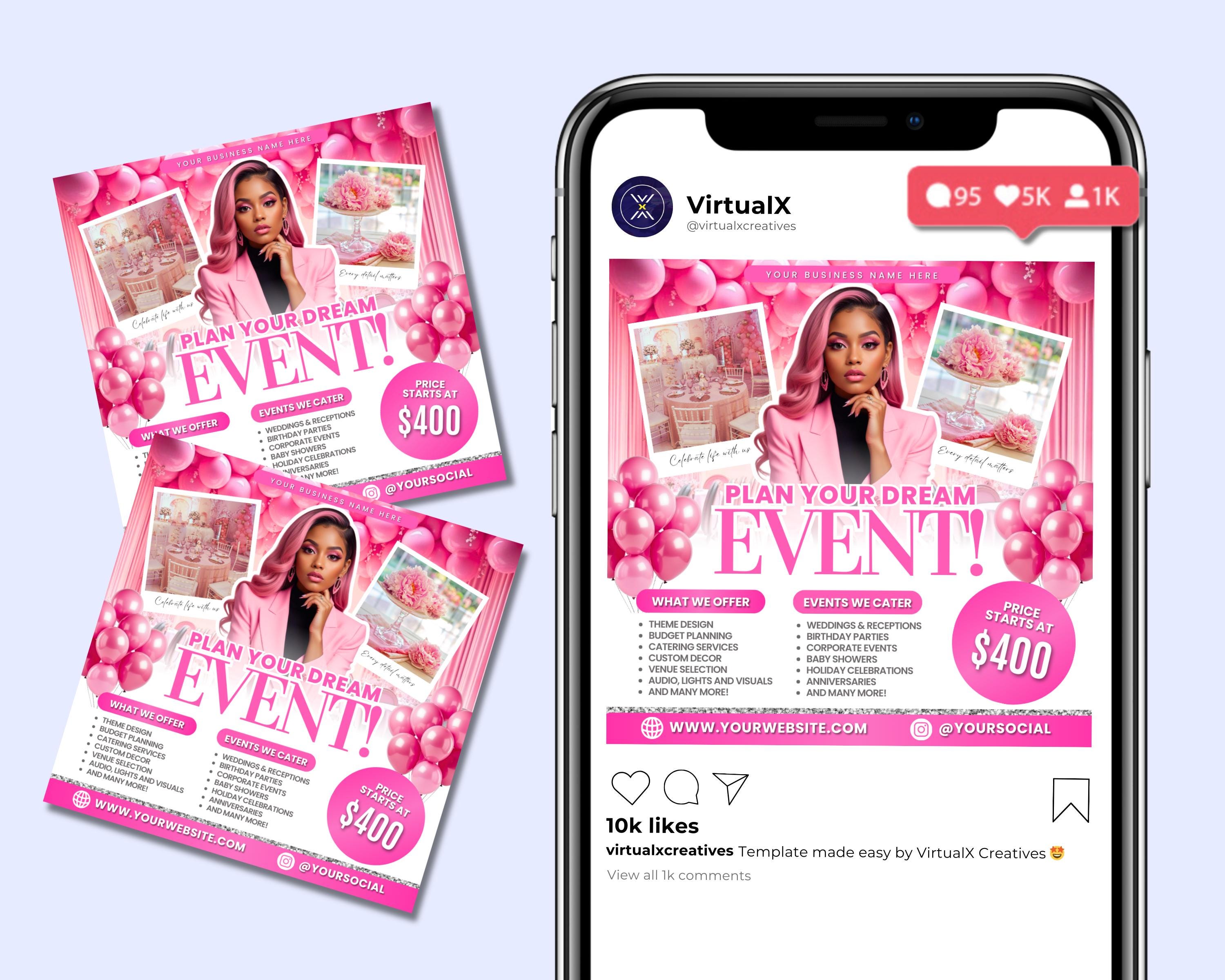 Event Planner Flyer, Wedding Planner Flyer, Event Planning Business ...
