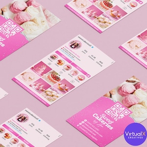 Bakery Instagram Business Card, QR Card, Cake Shop IG Calling Card ...
