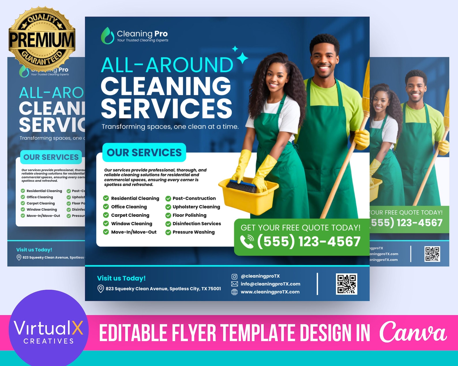Editable Cleaning Service Flyer, Professional Cleaning Service Flyer ...