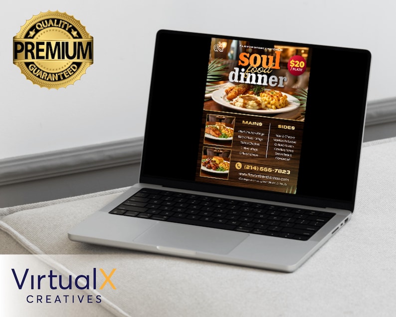 Soul Food Dinner Flyer Template | Soul Food Sunday Restaurant Marketing ...