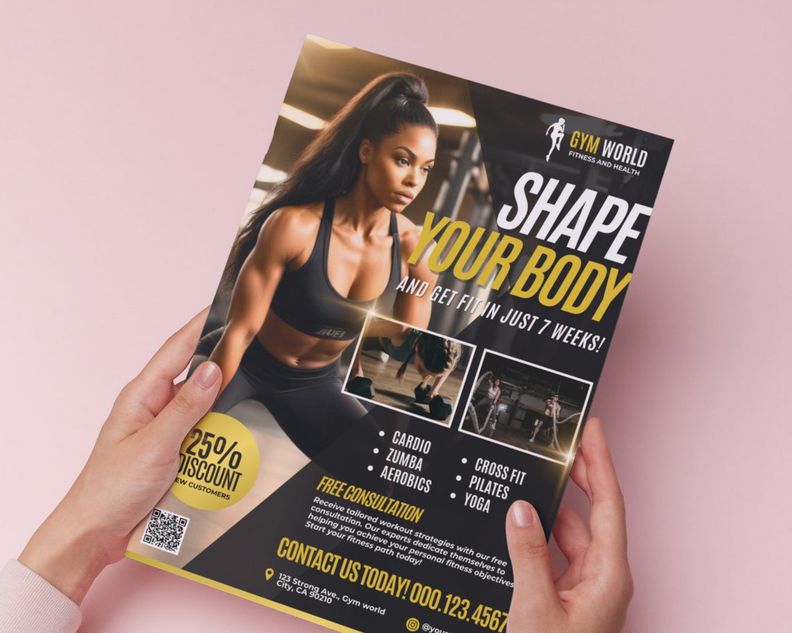 Personal Trainer Flyer, Gym Fitness Instructor, Sports Trainer Flyer ...