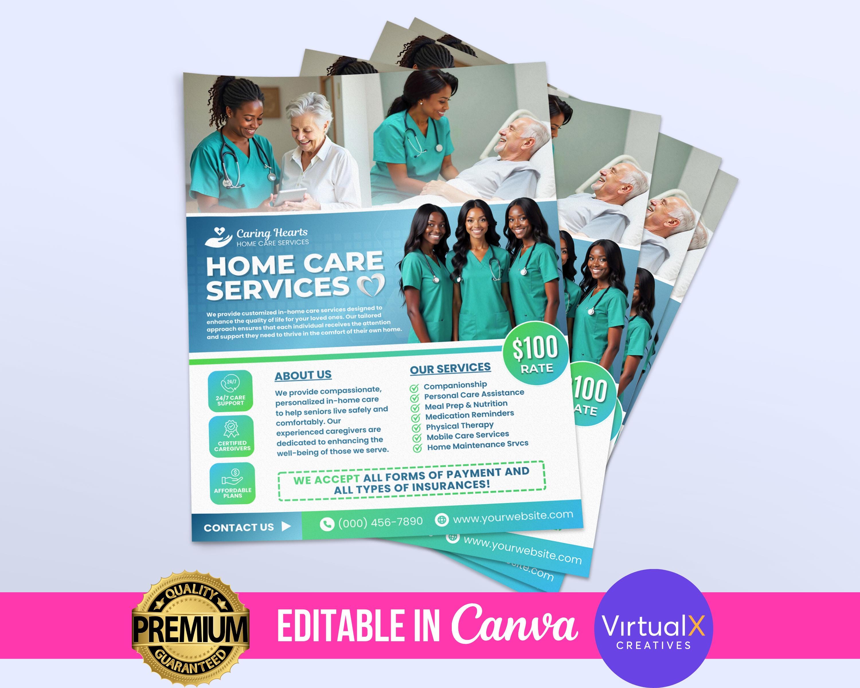Home Care Service Flyer, Home Care Assistance Flyer, Business Flyer ...