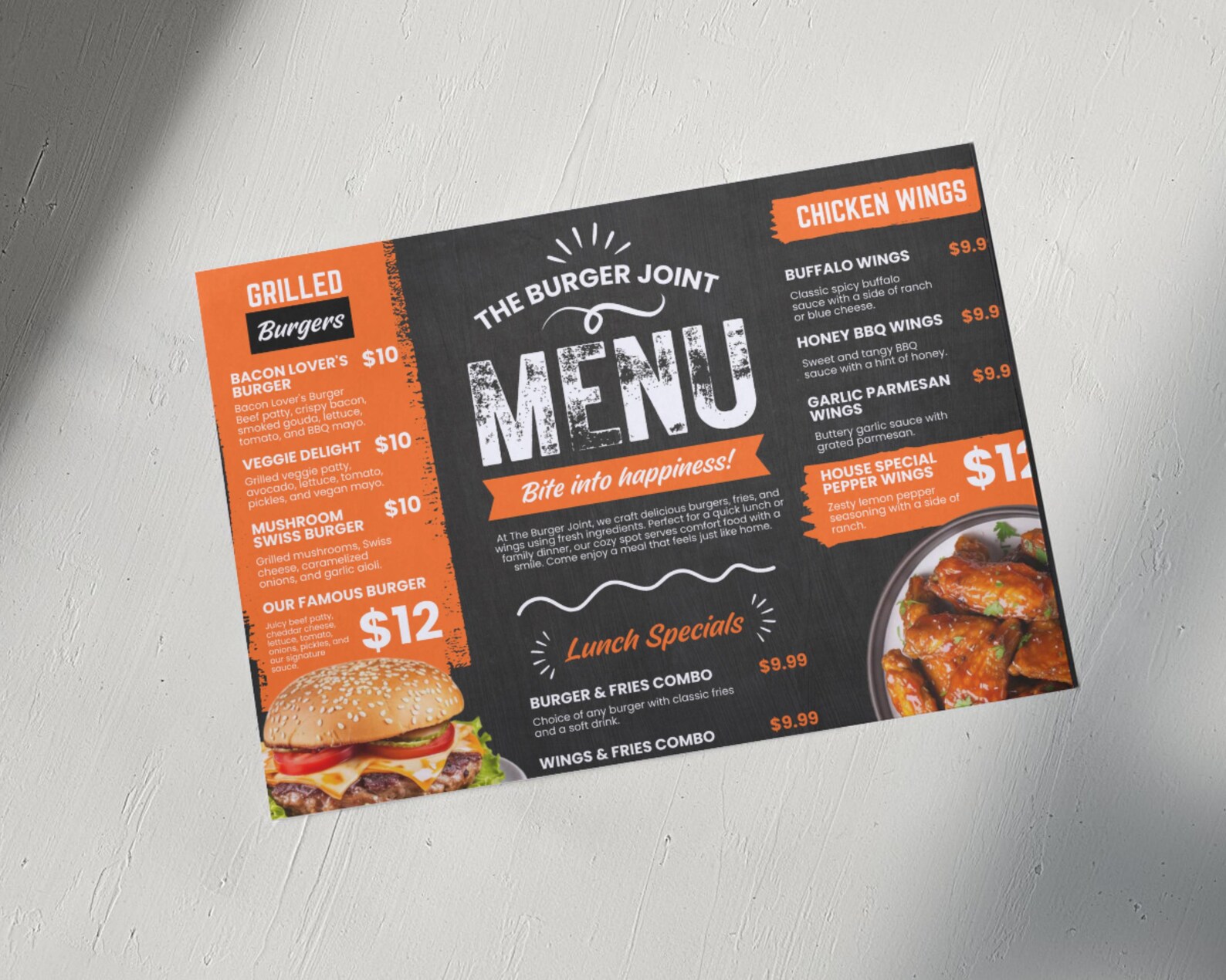 Burger Special Menu Flyer | Food Truck & Fast Food Menu Template ...