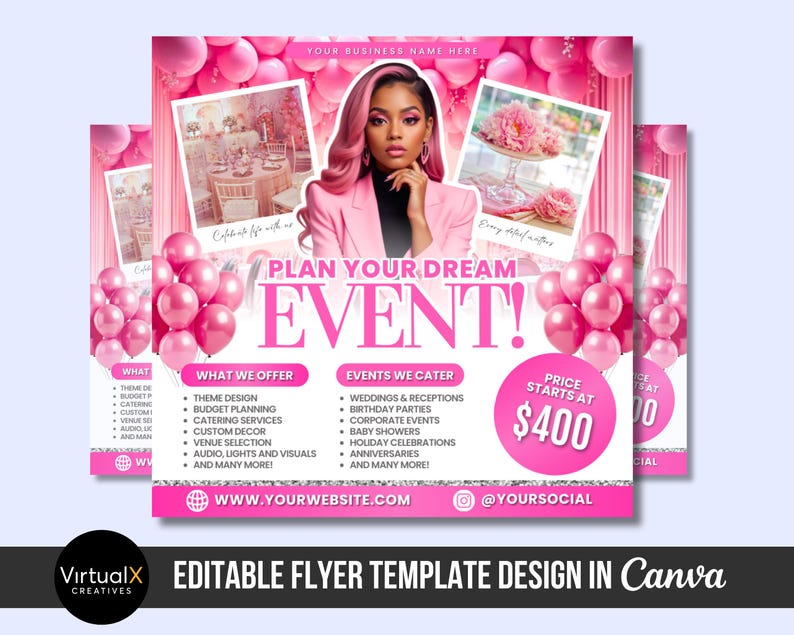 Event Planner Flyer, Wedding Planner Flyer, Event Planning Business ...