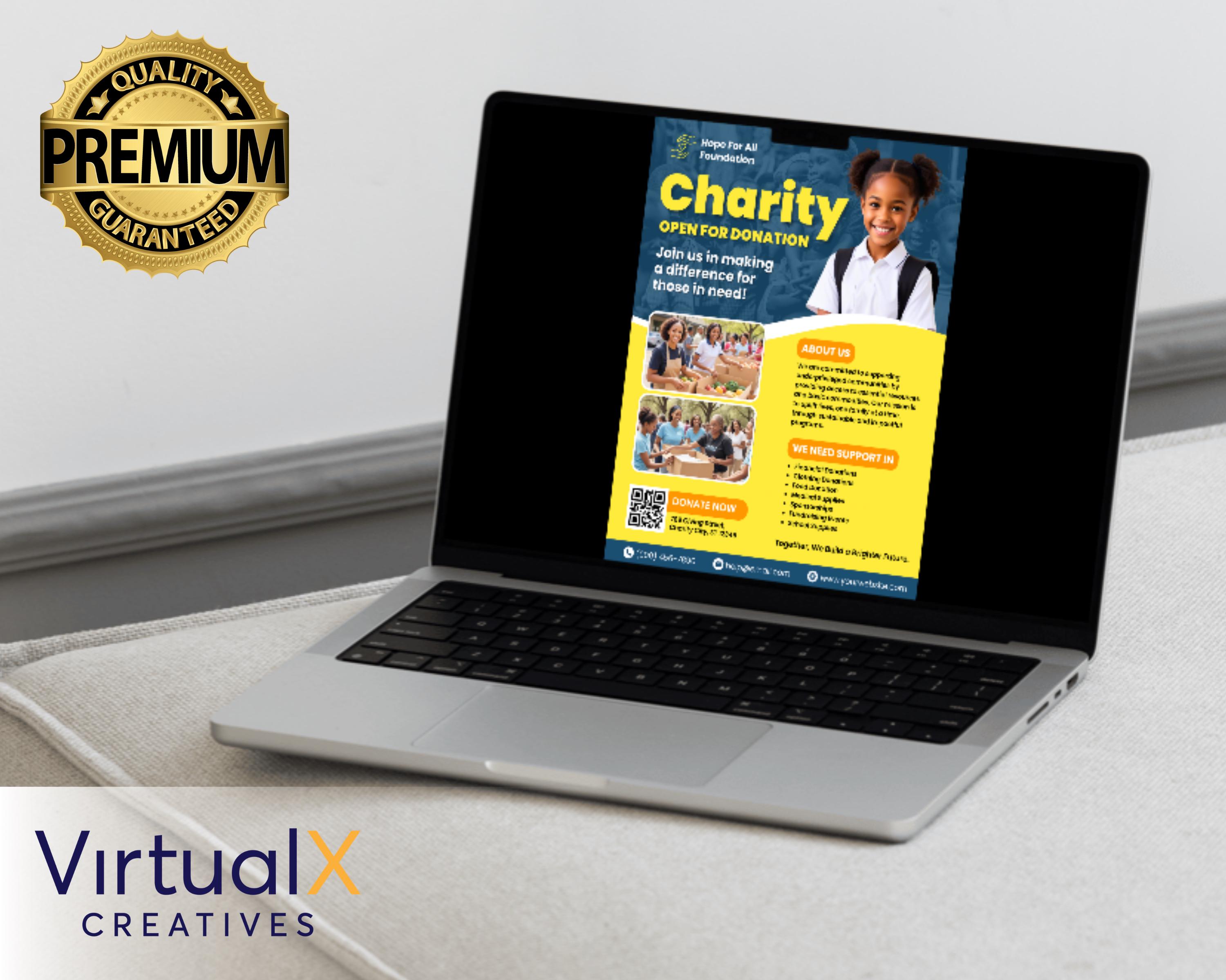 Donation Drive Flyer Template, Editable Charity Event Flyer ...