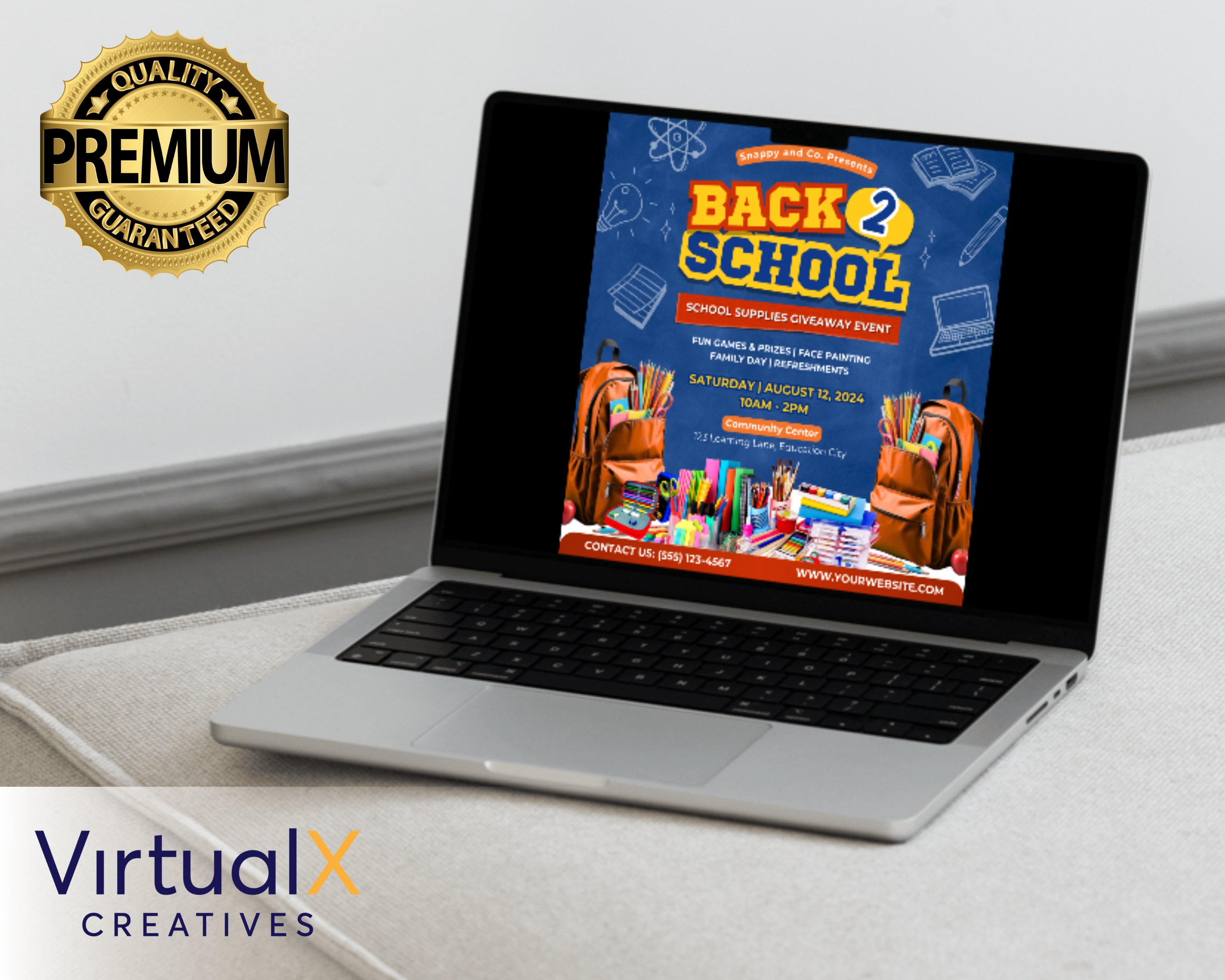 Back to School Event, Back to School Supply Drive, Canva Editable Flyer ...