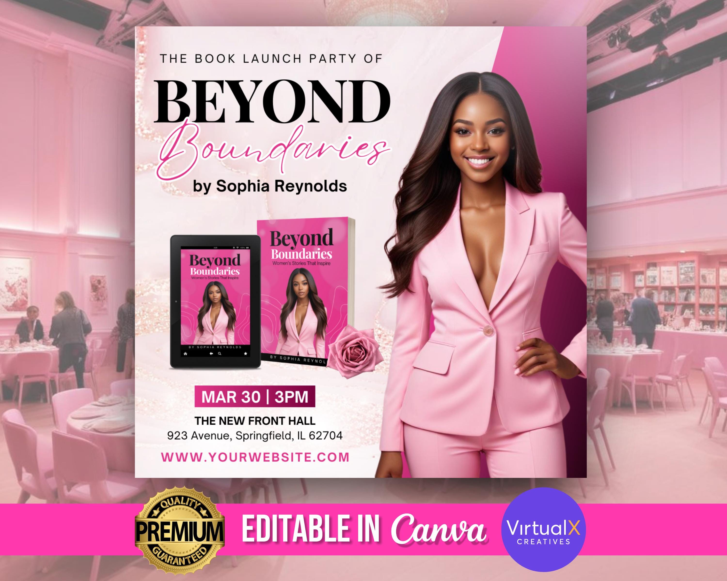 Book Launch Event Flyer | Author Book Launch Party Invitation ...