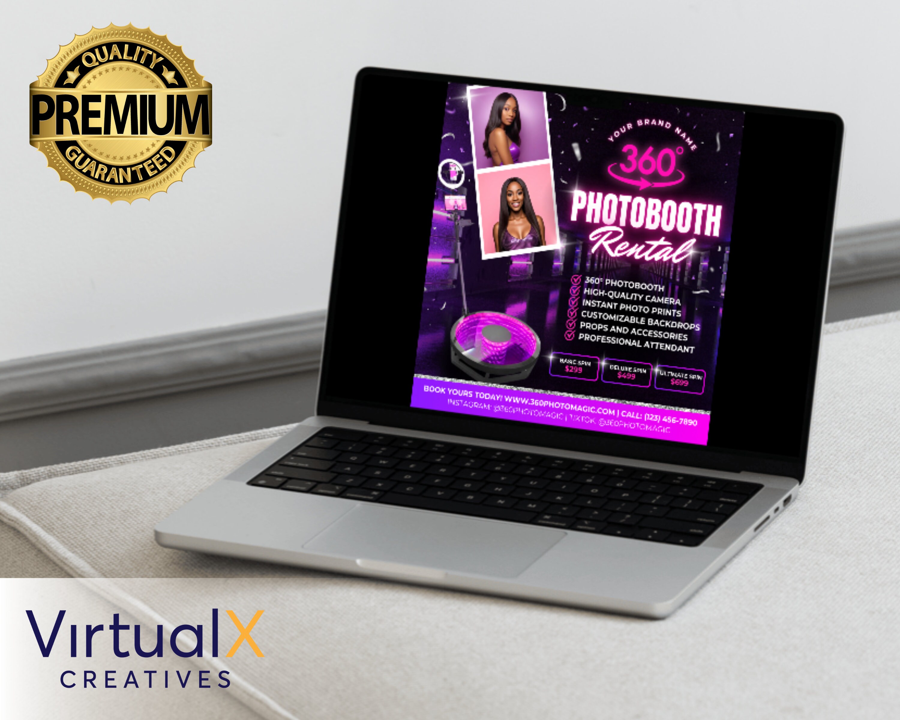 360 Photo Booth Advertisement Flyer, Photo Booth Business Rentals ...