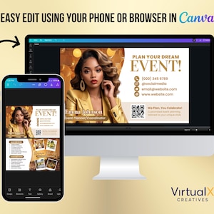 Event Planner Business Cards, Events Business Card, Party Planner ...