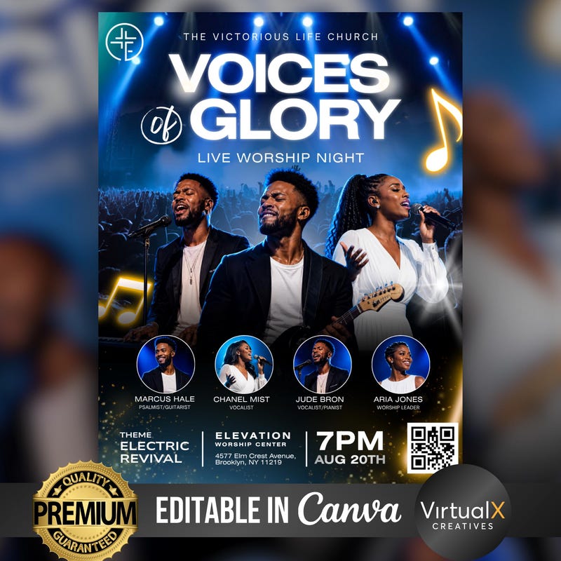 Choir Flyer Template - Etsy