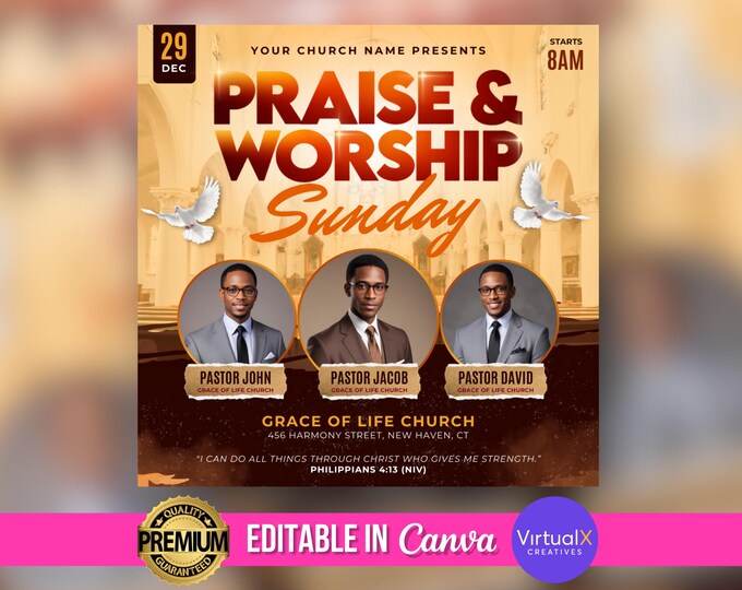 Ordination Church Flyer, Church Flyer, Pastoral Installation Flyer ...