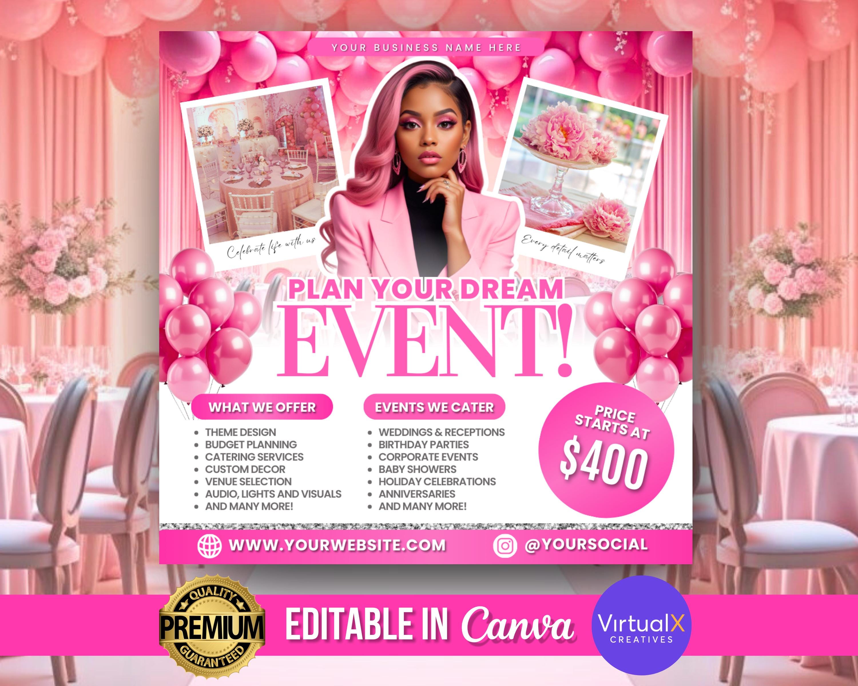 Event Planner Flyer, Wedding Planner Flyer, Event Planning Business ...