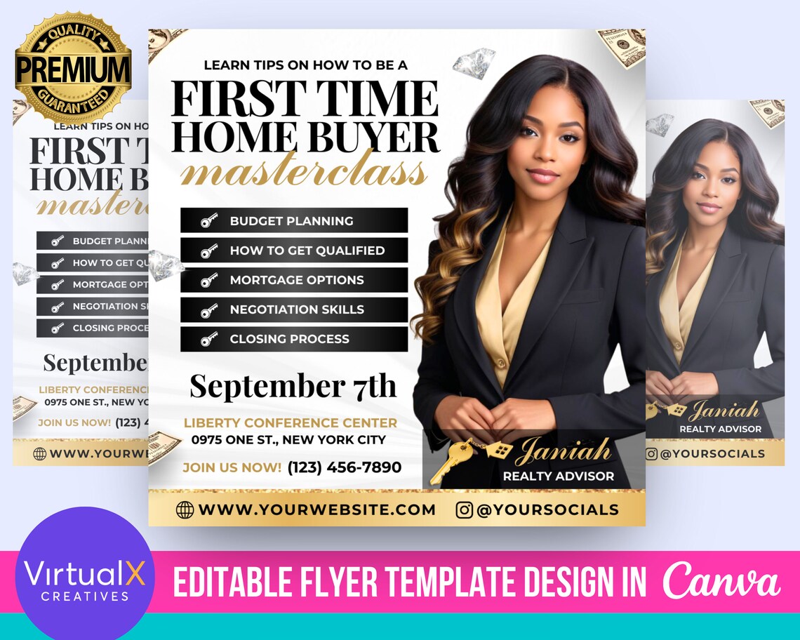 First Time Home Buyer Flyer Home Buying Guide Realtor Workshop Home ...