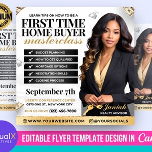 First Time Home Buyer Flyer | Home Buying Guide | Realtor Workshop ...