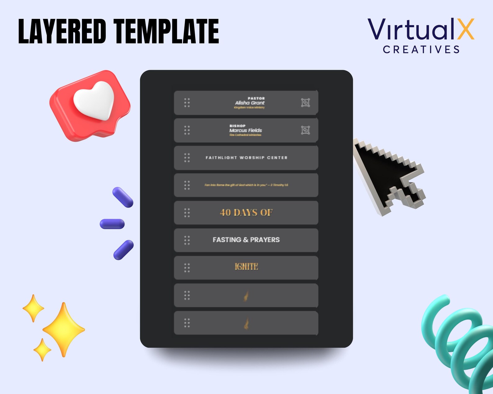 40 Days of Ignite Flyer, Church Revival Canva Template, Fasting and ...