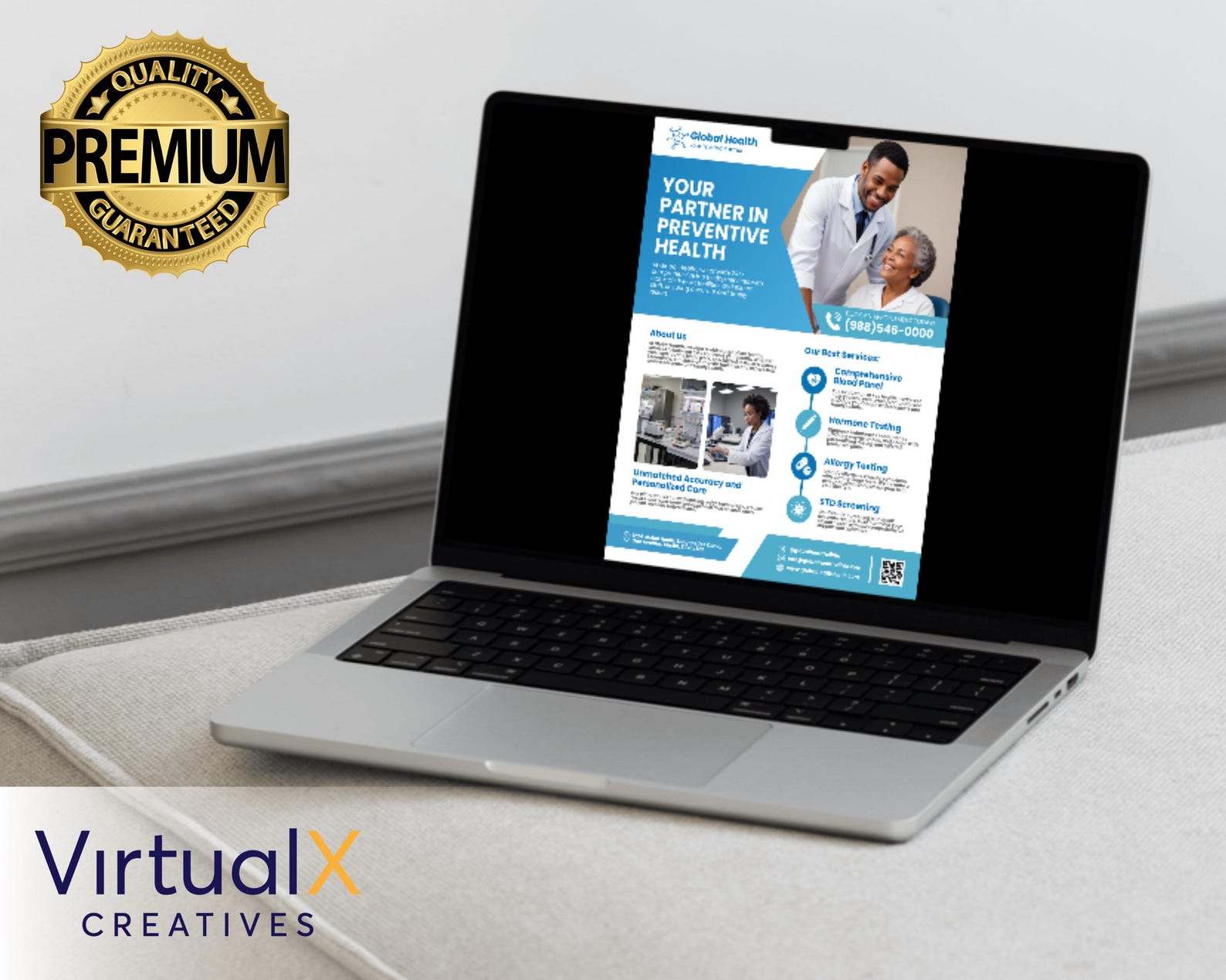 Lab Testing Flyer, Medical Laboratory Flyer, Diagnostics Clinic, Mobile ...