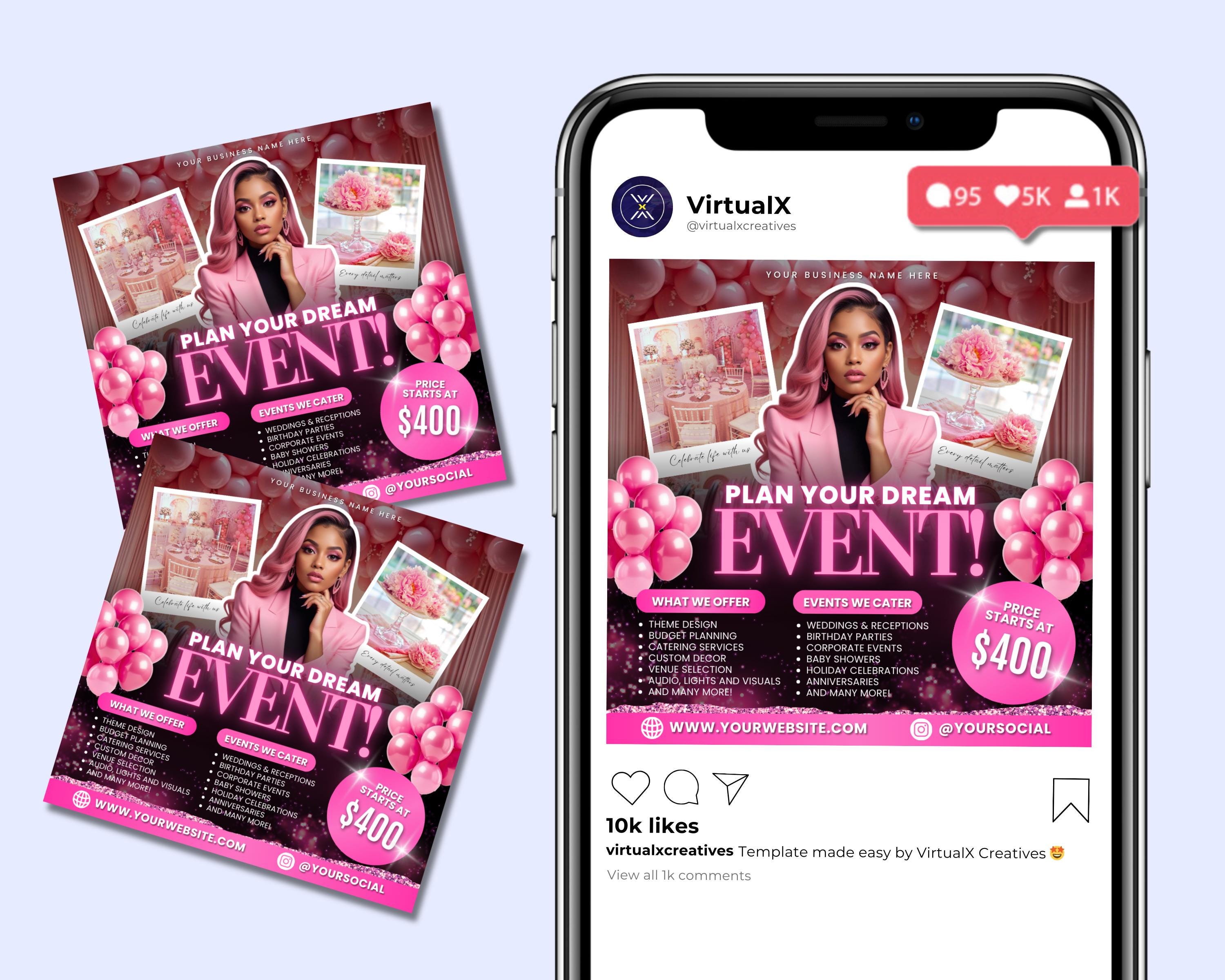 Event Planner Flyer, Party Planning Ads, Wedding Planner Flyer, Event ...