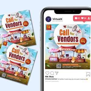 Call for Vendors Flyer, Pop up Shop Flyer, Community Vendor Event ...